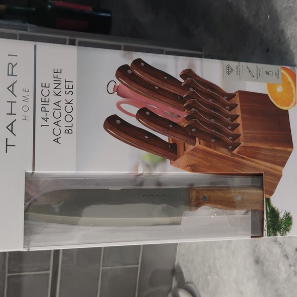 Tahari | Kitchen | Special Tahari 4piece Acacia Knife Block Set | Poshmark